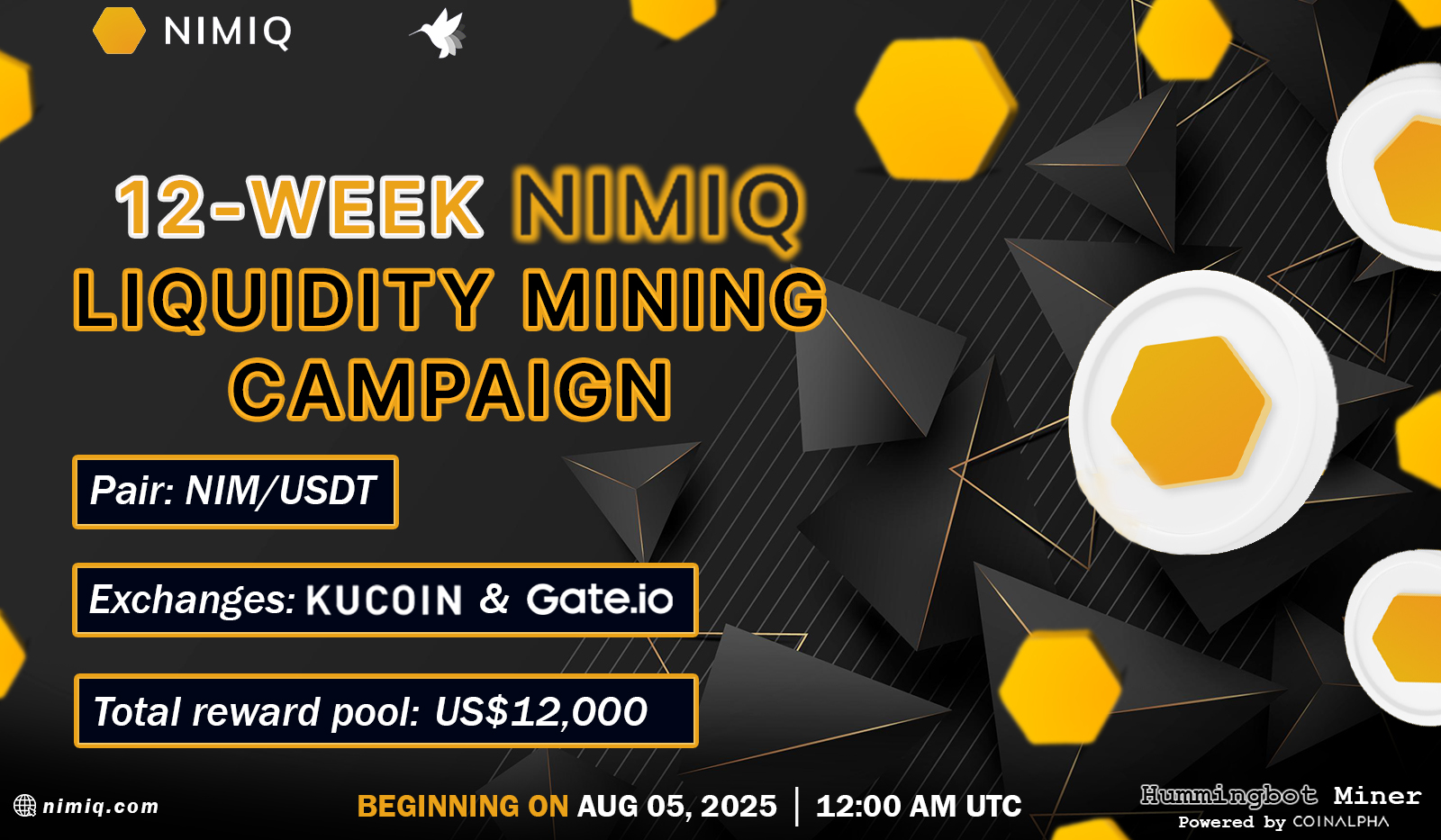 New 12-week NIMIQ Liquidity Mining Campaign!